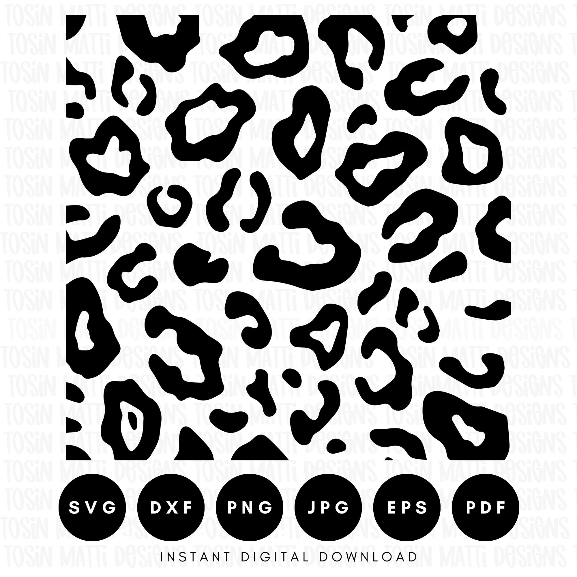 Leopard Print Pattern Svg, Animal Pattern Svg, Leopard Spot Svg ...