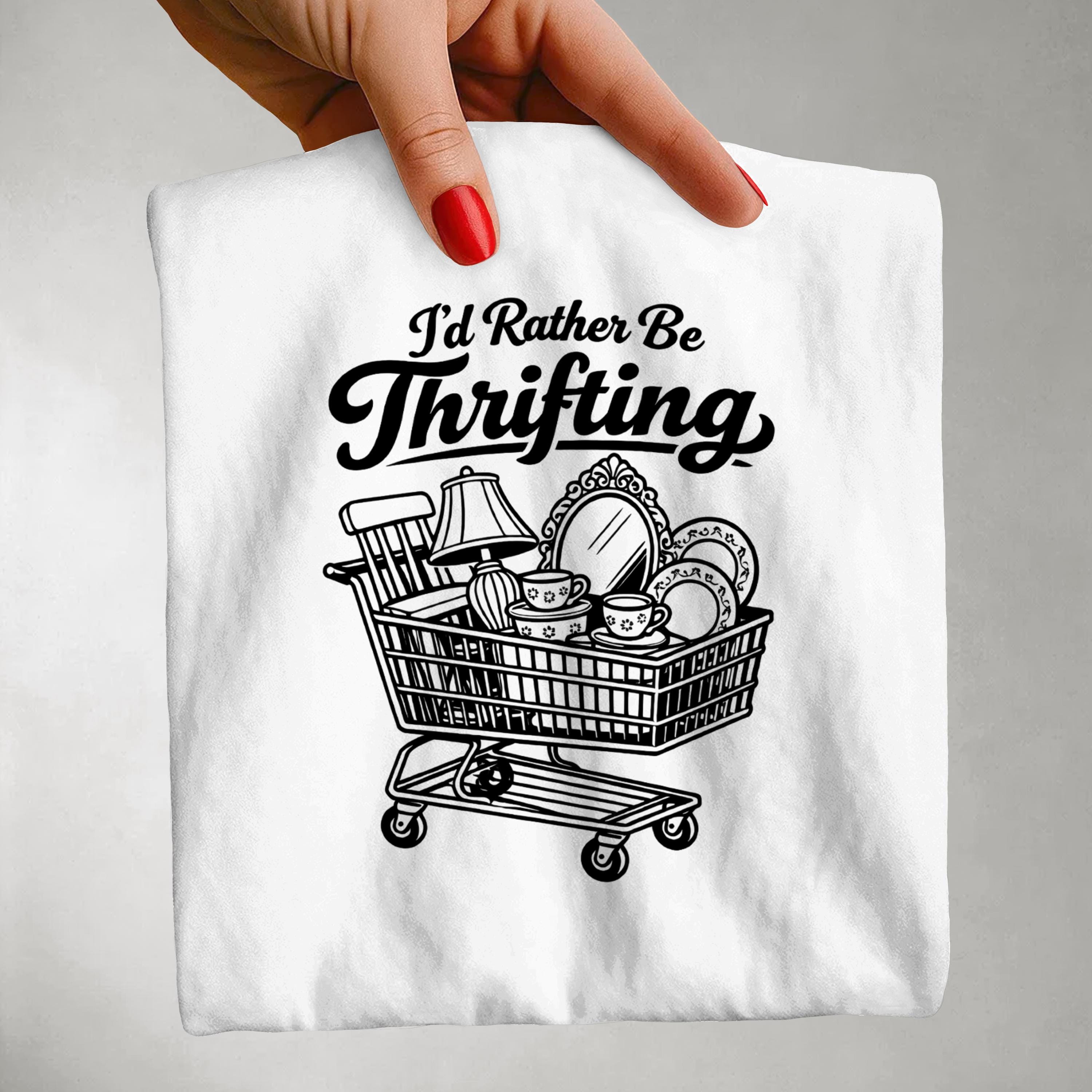 I’d Rather Be Thrifting SVG PNG, Retro Thrift Shopping Design, Vintage ...