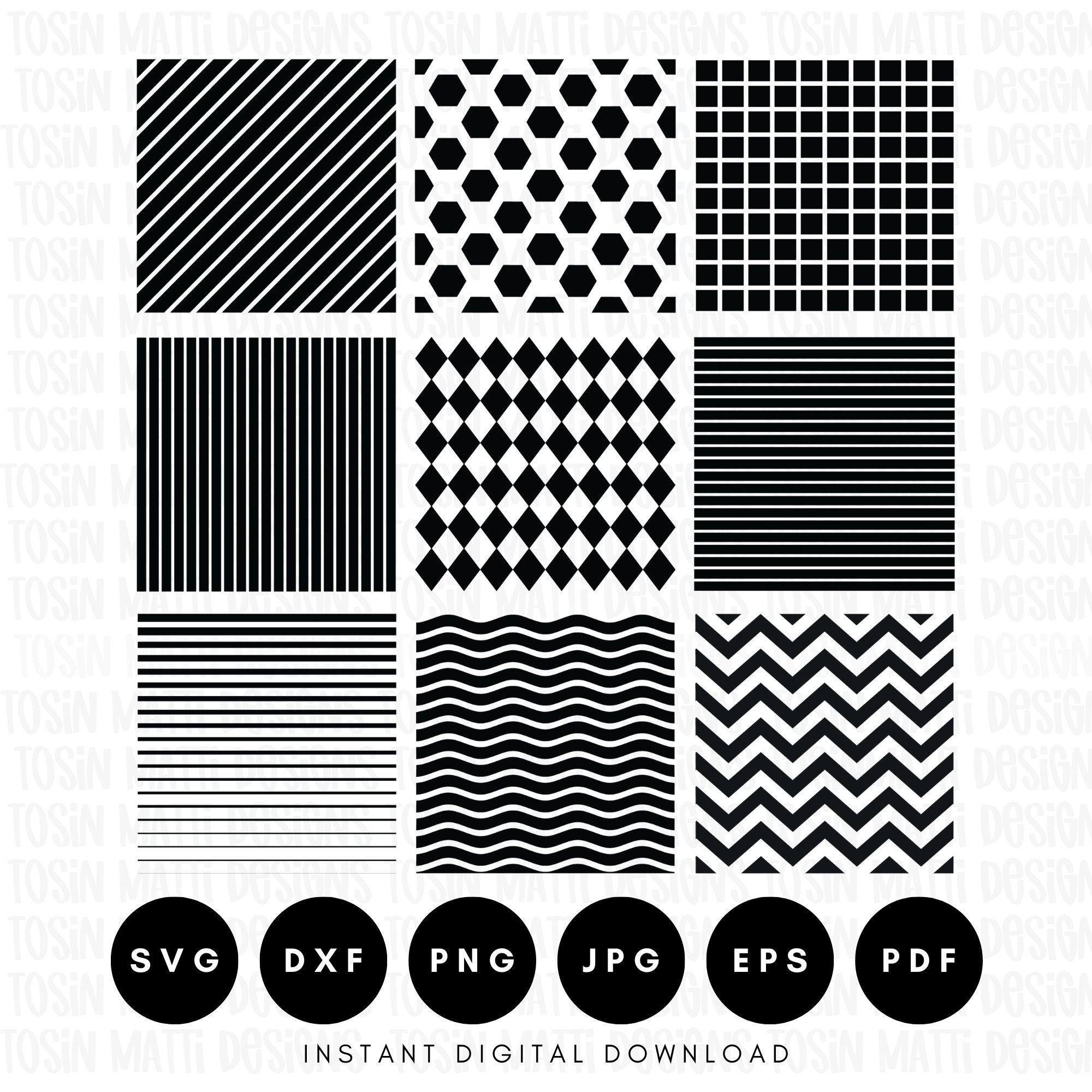 Geometric Patterns Bundle Svg, Geometric Shapes Svg, Seamless Patterns ...