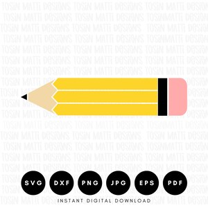 Pencil Svg, Pencil Clipart Svg, School Supplies Svg, Back to School Svg ...