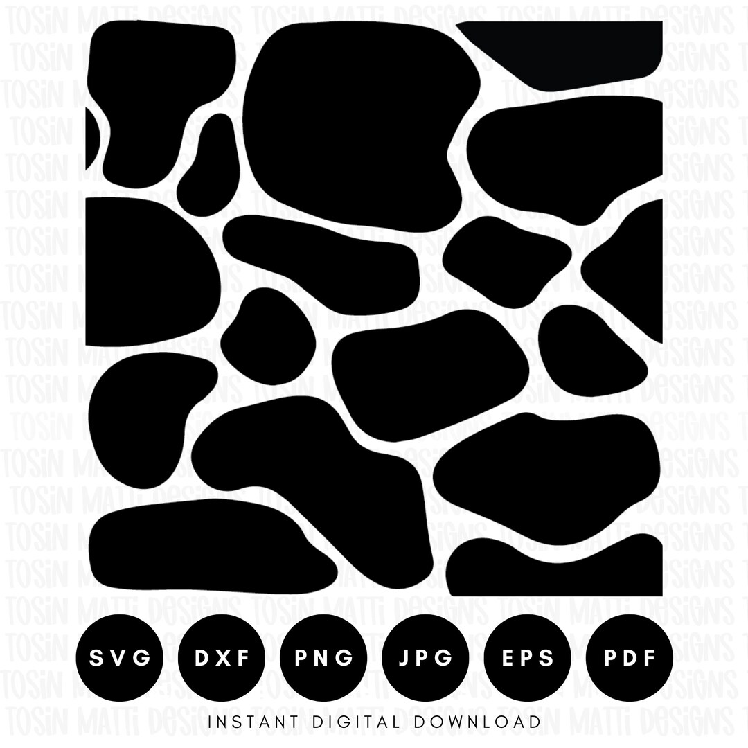 Cow Print Pattern Svg, Cowhide Pattern Svg, Animal Print Svg, Animal ...