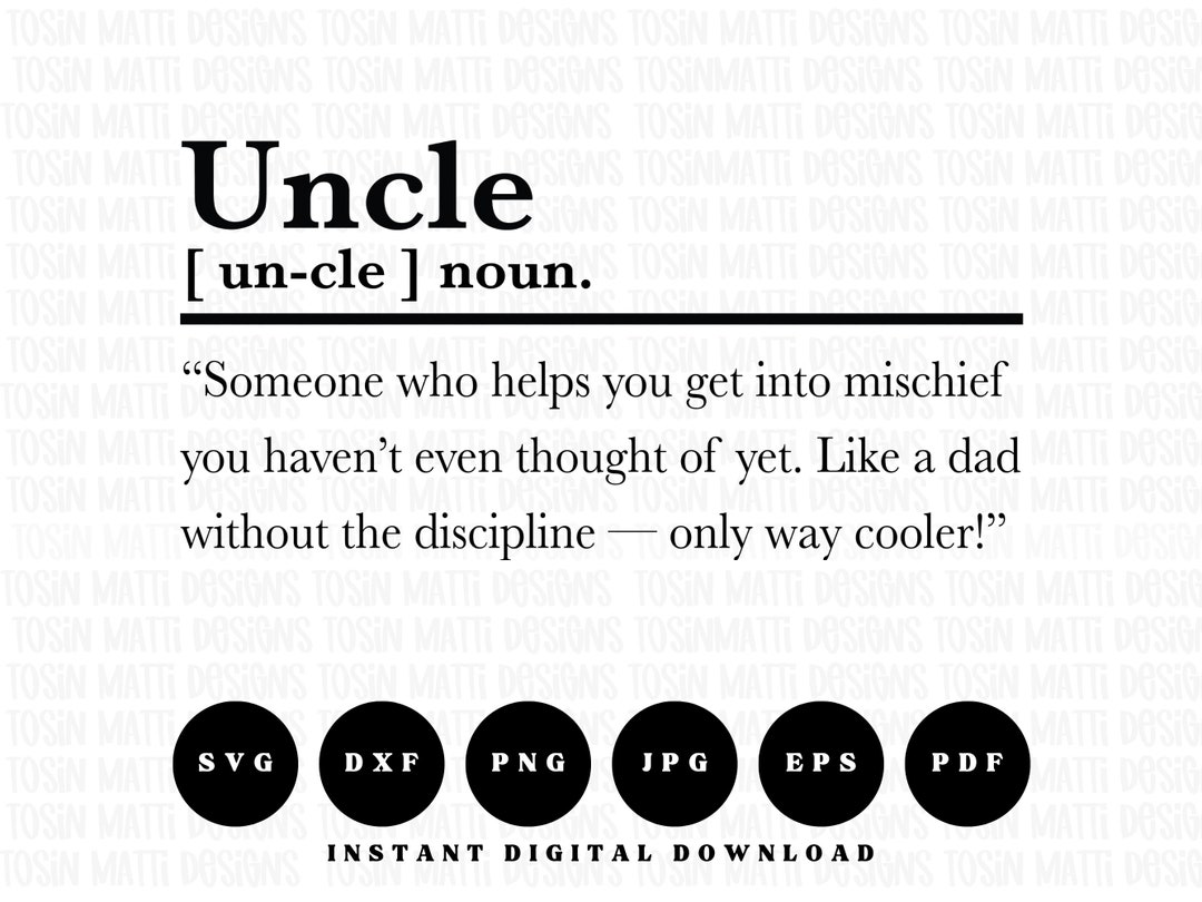Uncle Definition SVG, Father's Day SVG, Funny Funcle Clipart PNG, Best ...