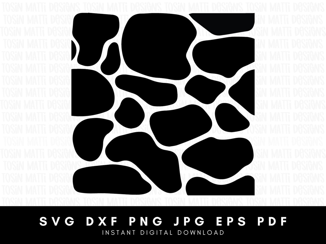 Cow Print Pattern Svg Cowhide Pattern Svg Animal Print Svg - Etsy