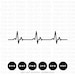 Heartbeat Line Svg, ECG EKG Cut File, Healthcare Svg, Nurse Svg, Heart ...