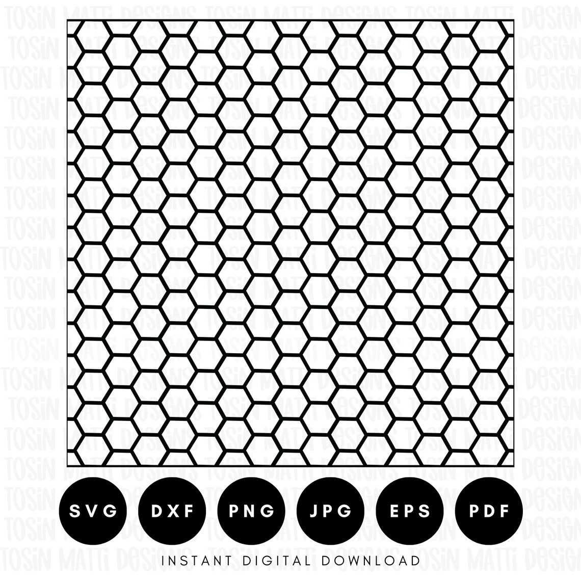 Honeycomb Pattern Svg, Hexagon Cut Files, Honeycomb Clipart, Geometric ...