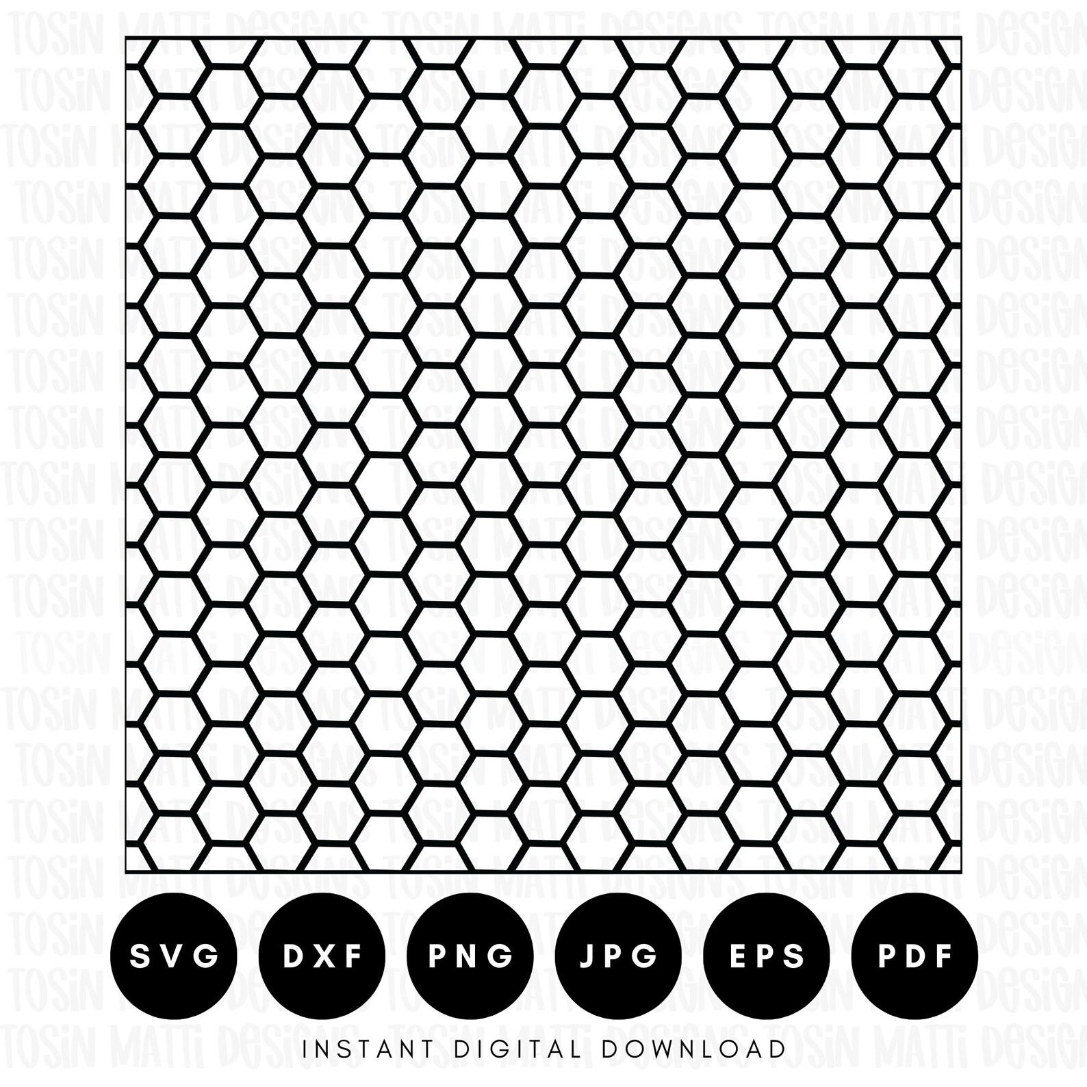 Honeycomb Pattern Svg, Hexagon Cut Files, Honeycomb Clipart, Geometric ...