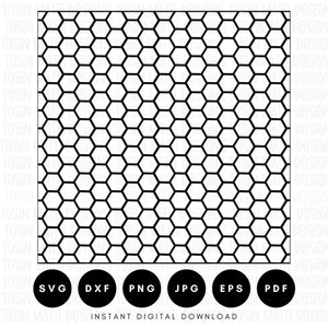 Honeycomb Pattern Svg, Hexagon Cut Files, Honeycomb Clipart, Geometric ...