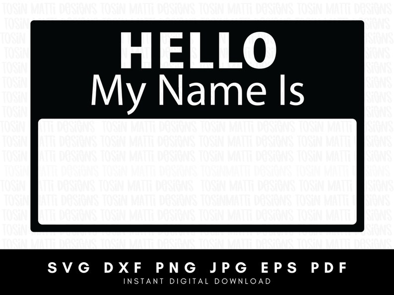 Hello My Name is Svg / Name Tag Sign Svg / Name Announcement - Etsy