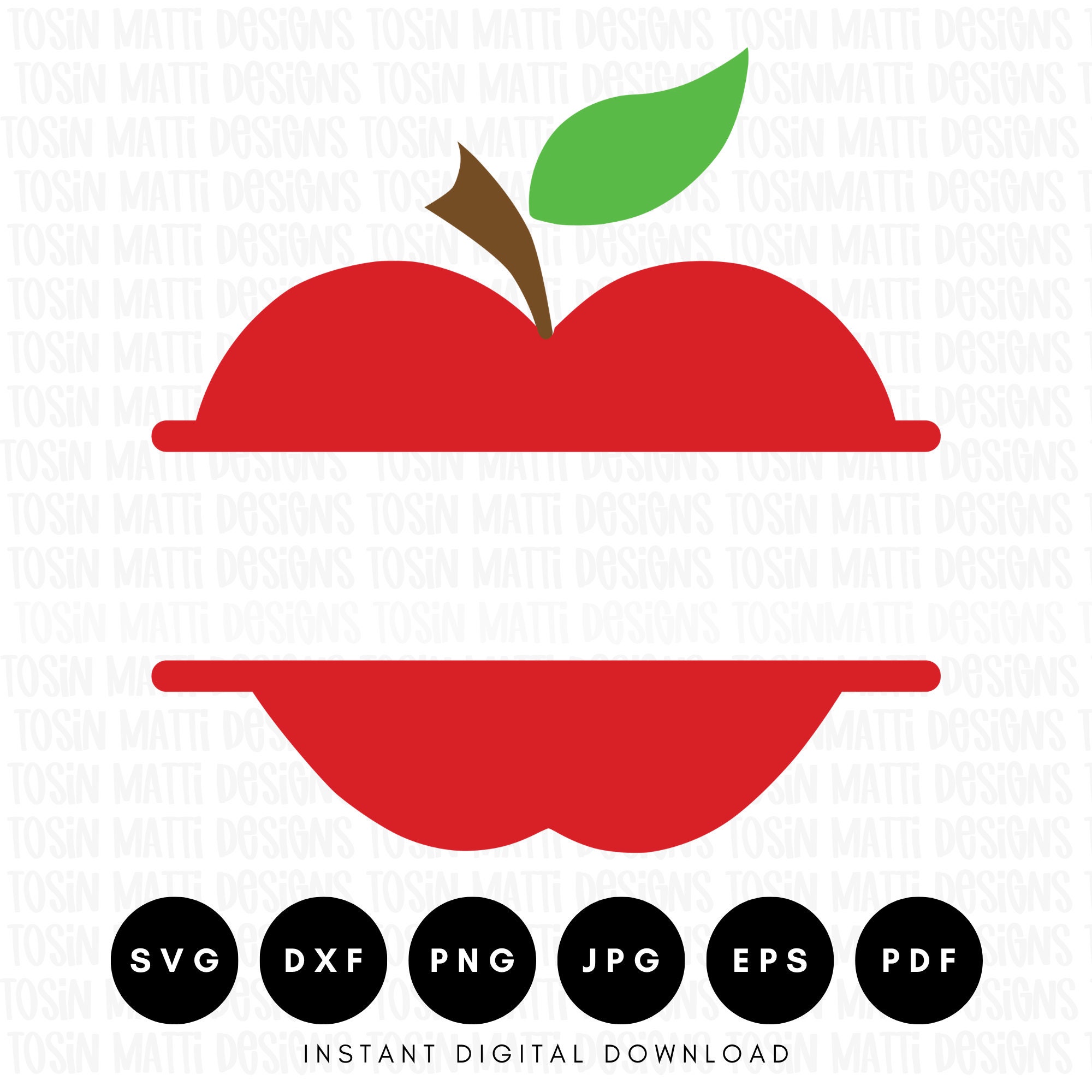Split Apple Name Frame Svg, Apple Monogram Frame, Teacher Appreciation ...