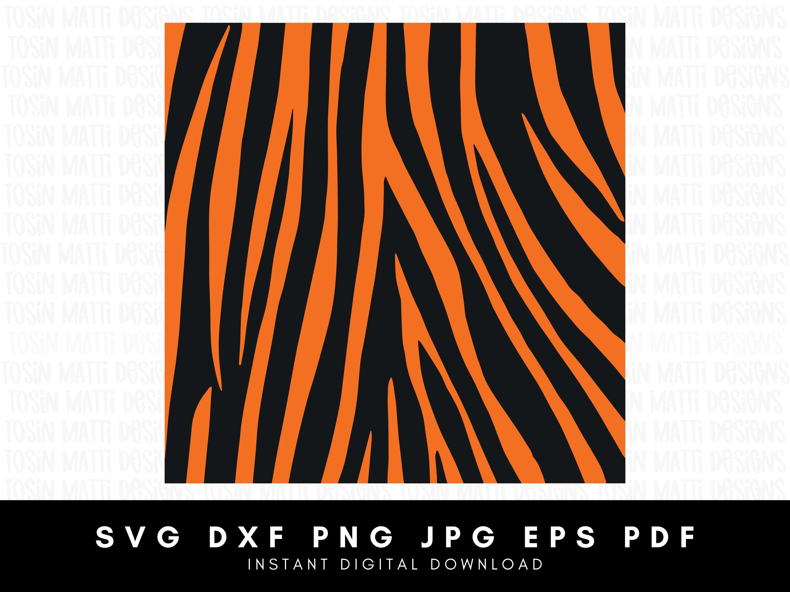 Tiger Stripes Pattern Svg / Tiger Print Svg / Stripes Cut File - Etsy