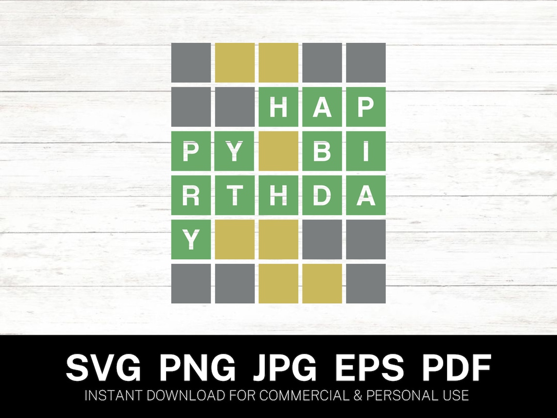 Happy Birthday wordle Style Svg Png Jpg Wordle SVG Happy - Etsy
