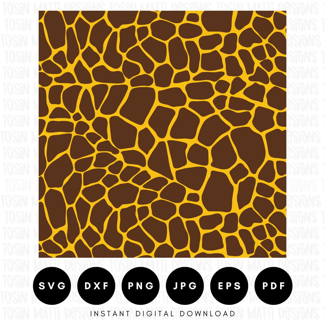 Giraffe Print Pattern Svg, Seamless Giraffe Skin Pattern, Animal Print ...
