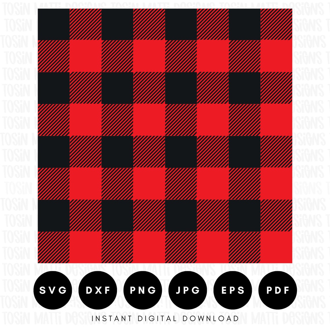 Red Buffalo Plaid Svg, Tartan Plaid Svg, Check Pattern Svg, Digital ...