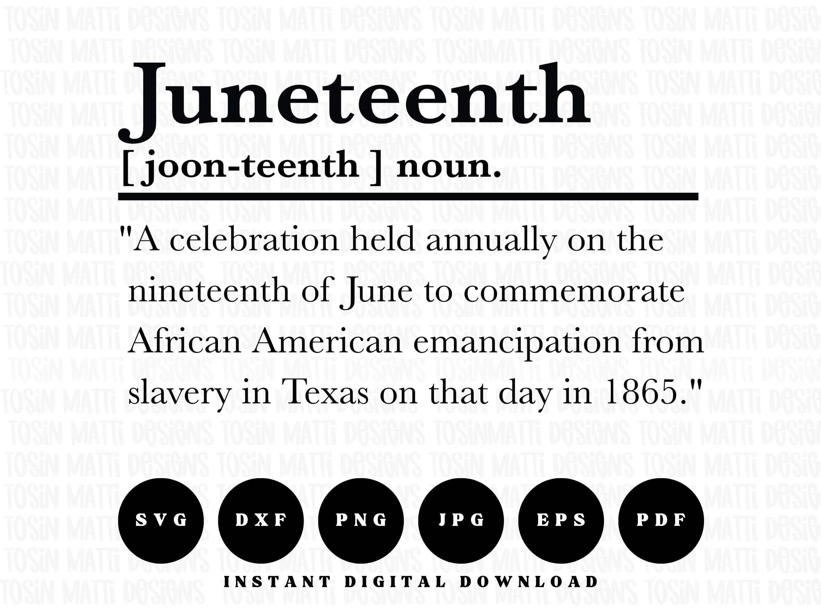 Juneteenth Definition SVG Celebrate African American History & Pride ...