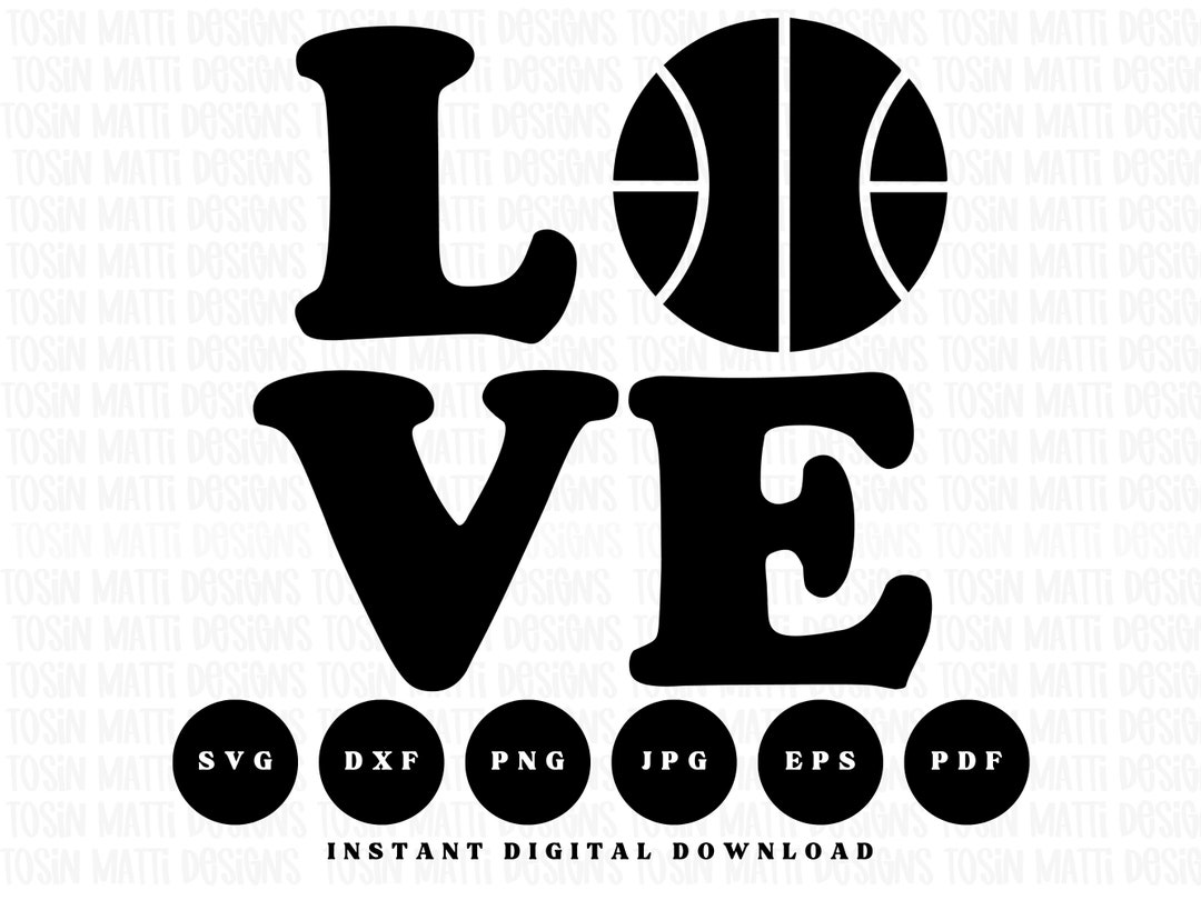 Love Basketball Svg, Sports Ball Svg, Gift for Sports Mom, Stacked ...
