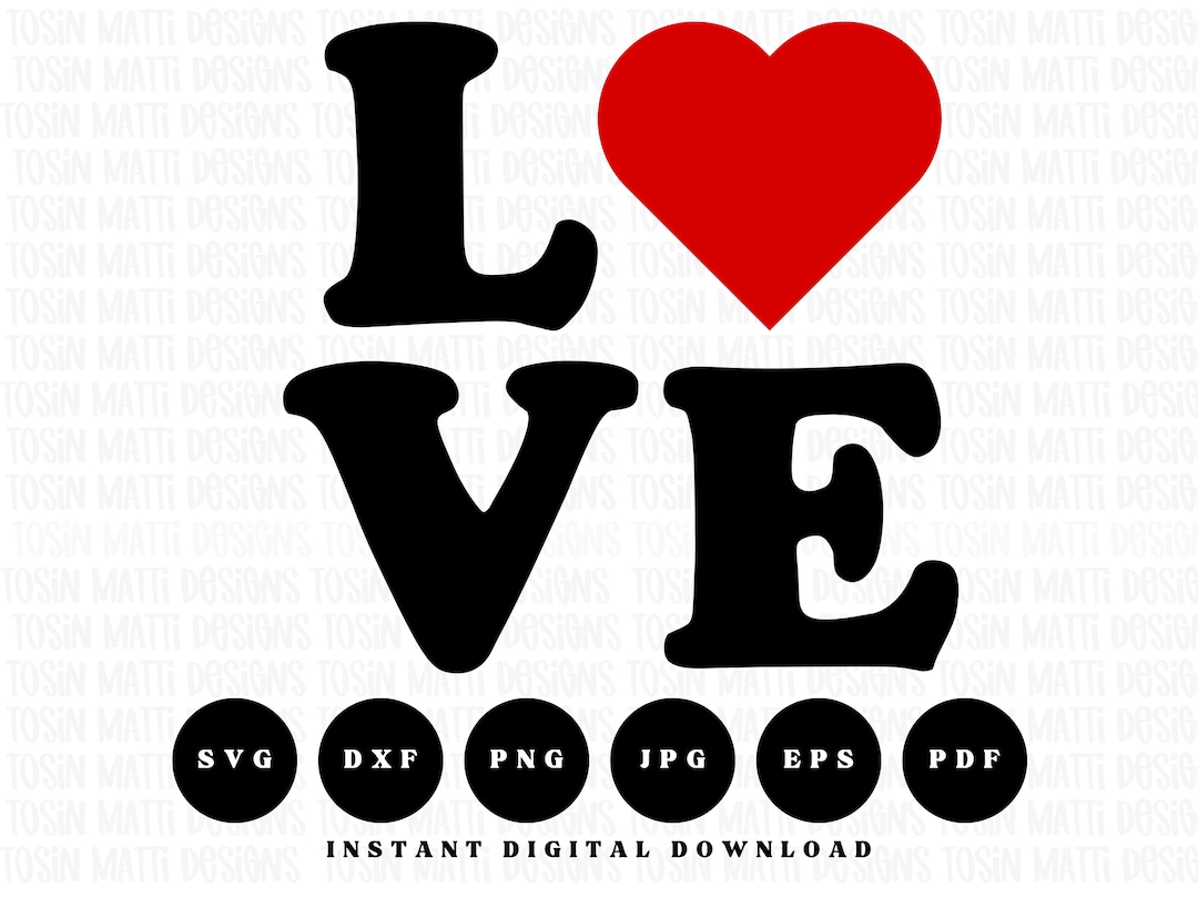 Stacked Love Svg, Retro Valentine Day, Heart Svg, Love Quote Svg ...