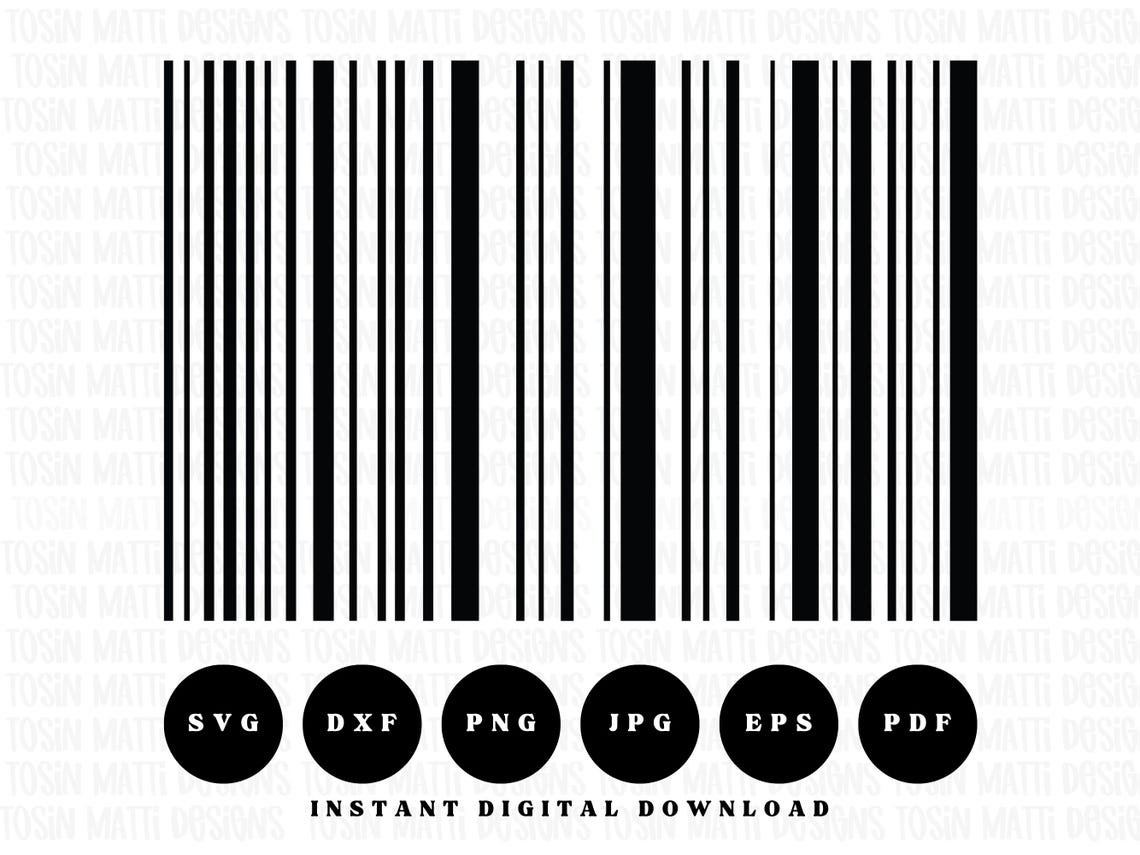 Barcode SVG, Bar Scan and QR Code Designs PNG, Great for Shopping ...