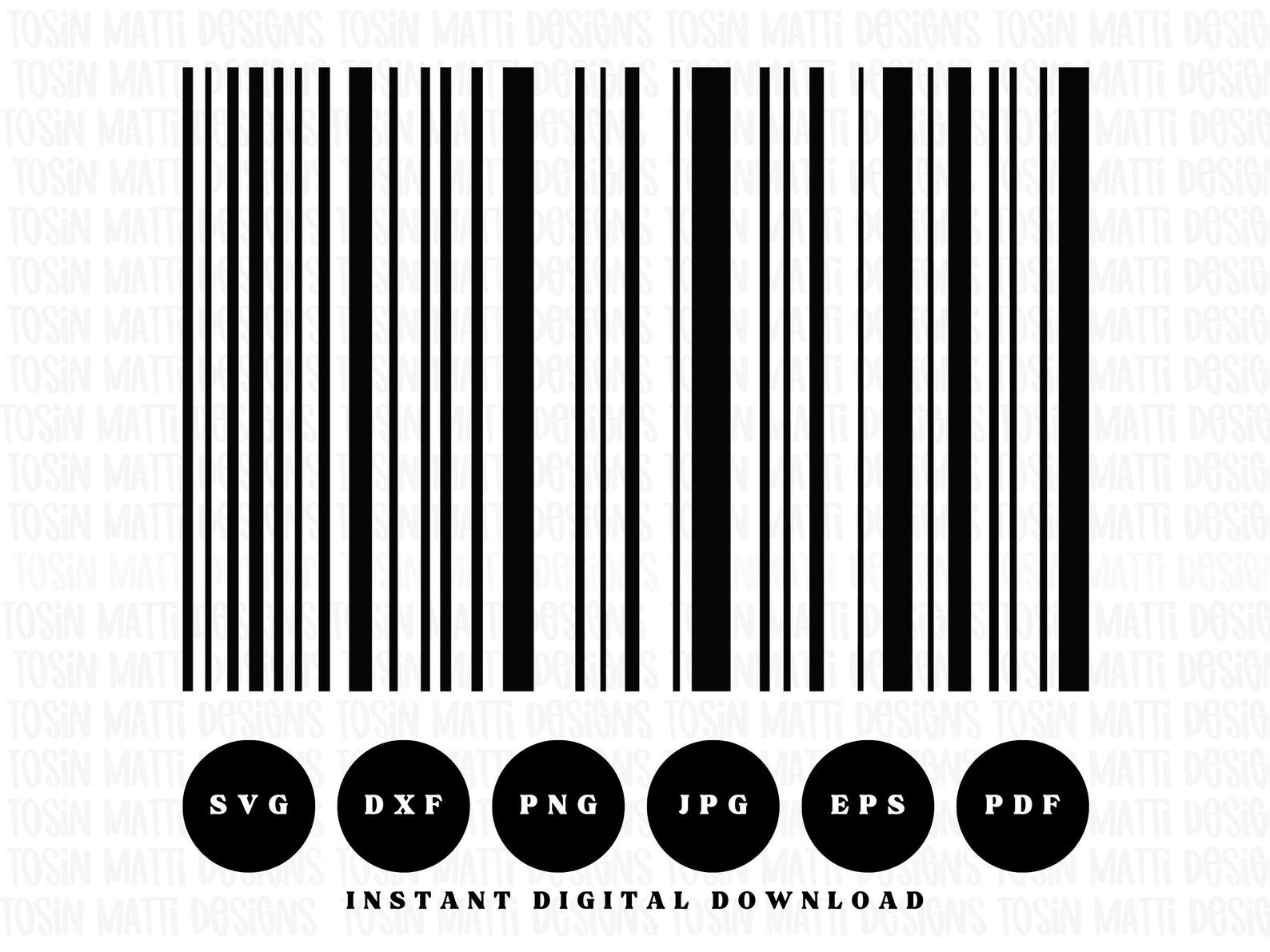 Barcode SVG, Bar Scan and QR Code Designs PNG, Great for Shopping ...