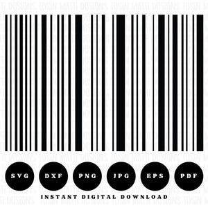 Barcode SVG, Bar Scan and QR Code Designs PNG, Great for Shopping ...