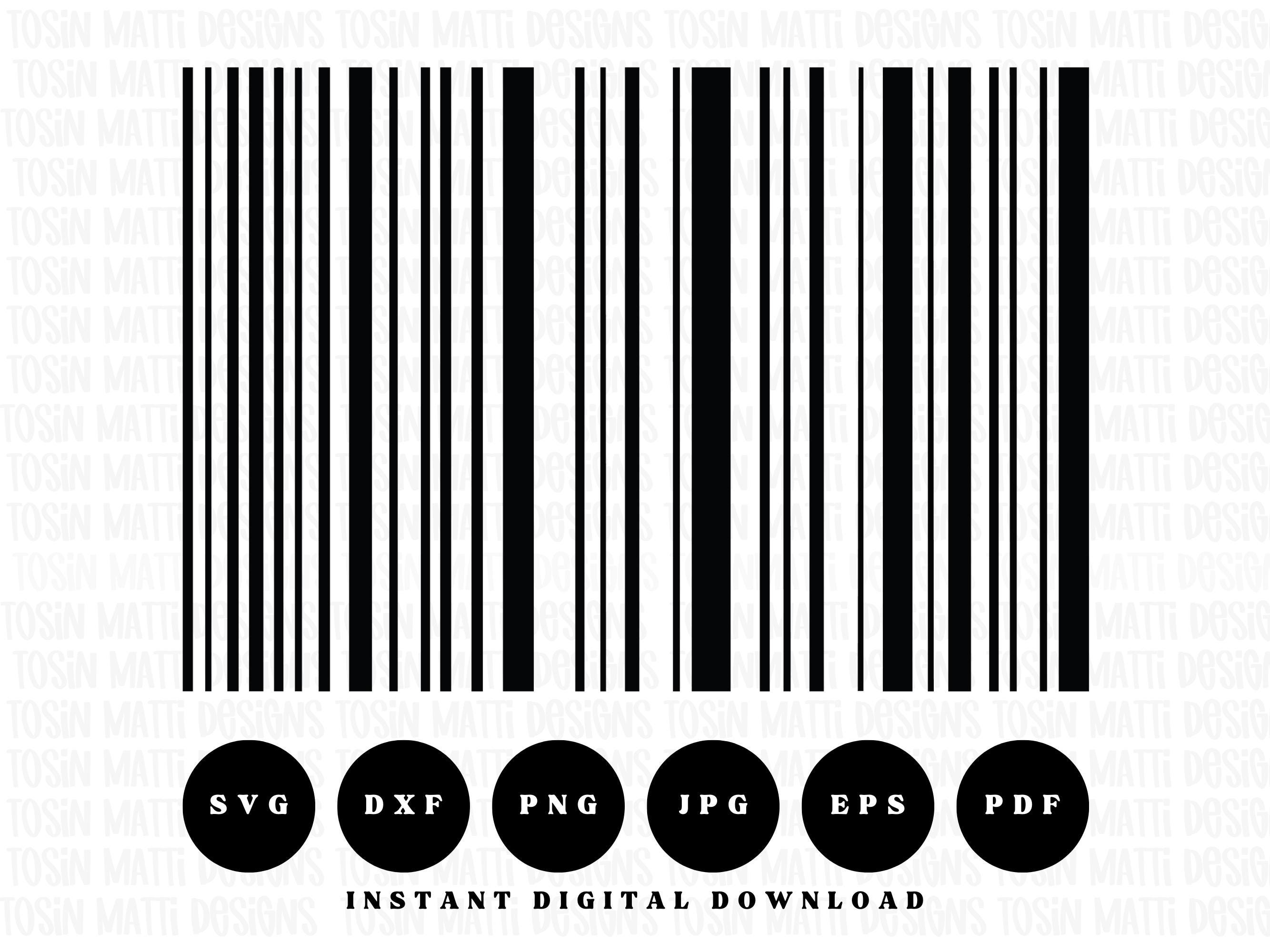 Barcode SVG, Bar Scan and QR Code Designs PNG, Great for Shopping ...