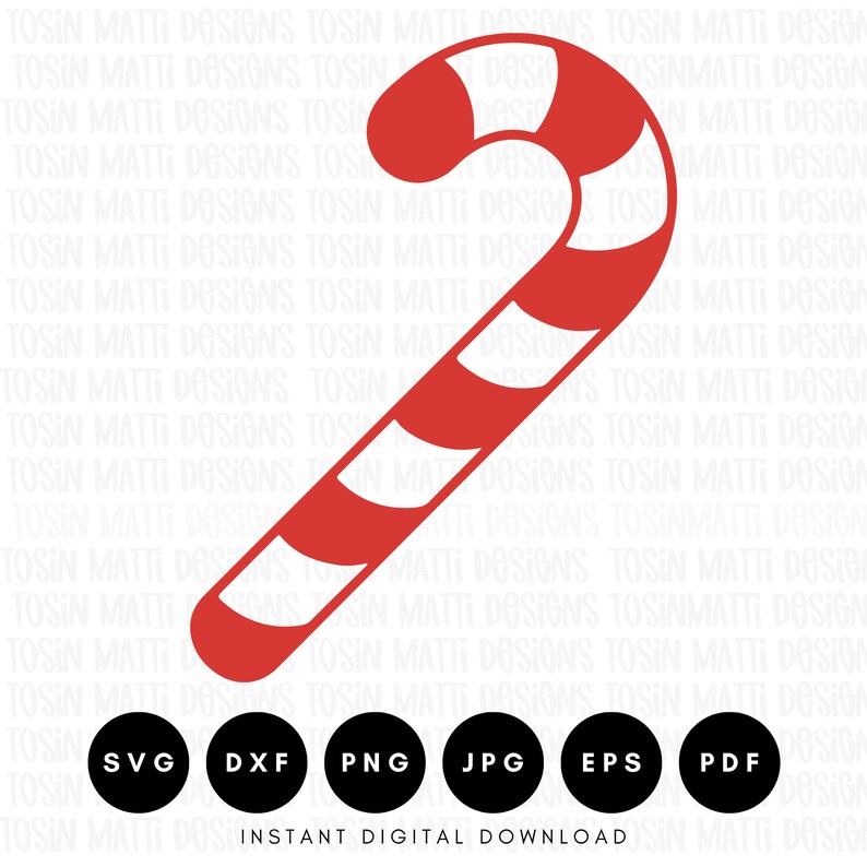 Candy Cane Svg Christmas Candy Svg Holiday Candy Stick Peppermint