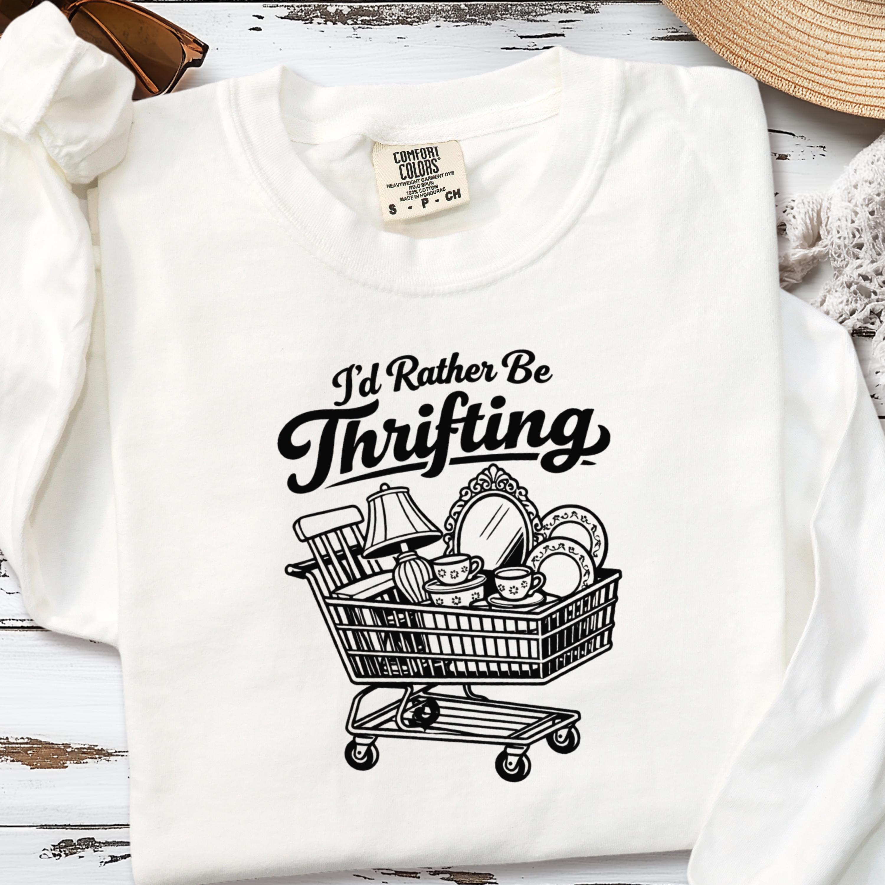 I’d Rather Be Thrifting SVG PNG, Retro Thrift Shopping Design, Vintage ...