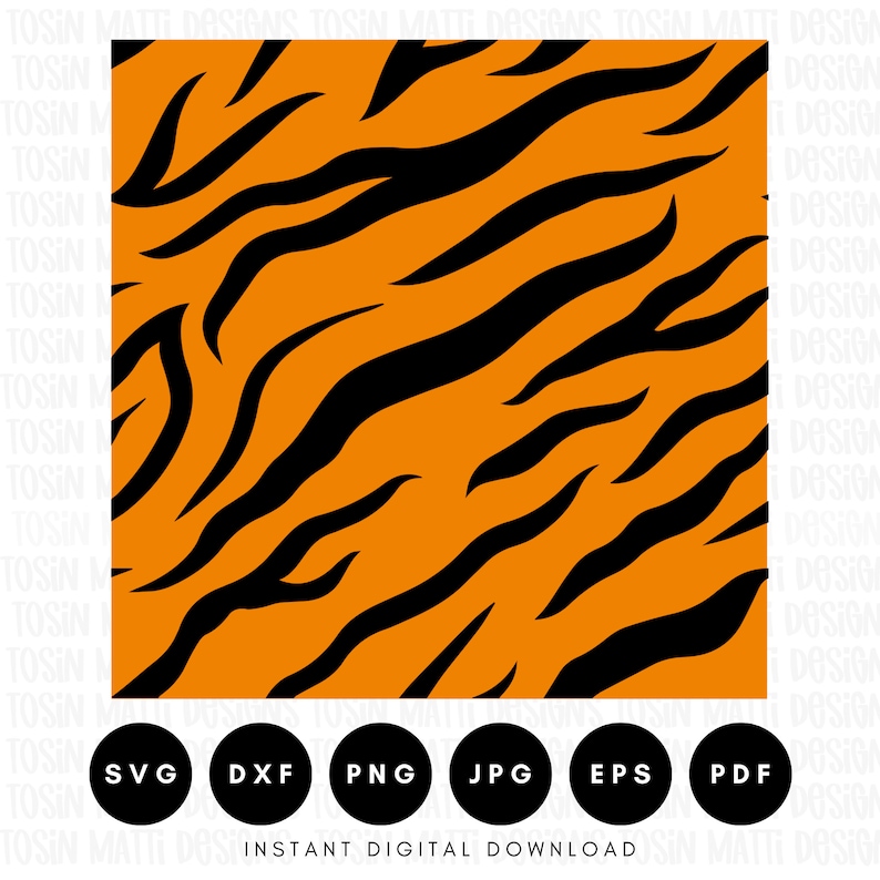 Tiger Stripes Pattern Svg, Animal Print Svg, Animal Pattern Svg, Tiger ...