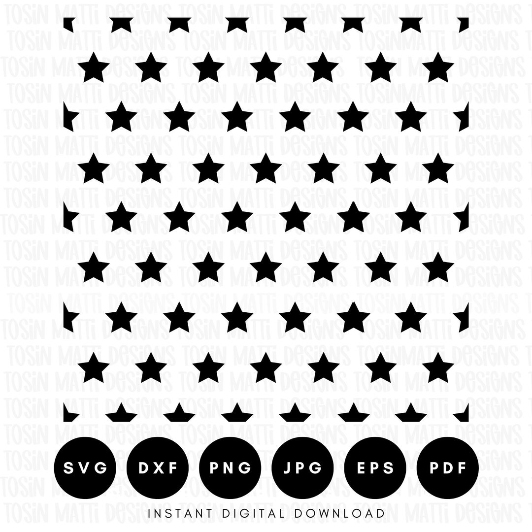 Seamless Stars Pattern Svg, Flag Stars Svg, Geometric Background ...