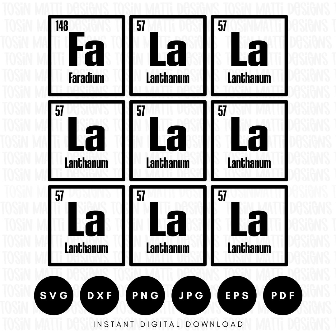 Christmas Fa La La Svg, Xmas Chemistry Element, Winter Svg, Holiday Cut ...