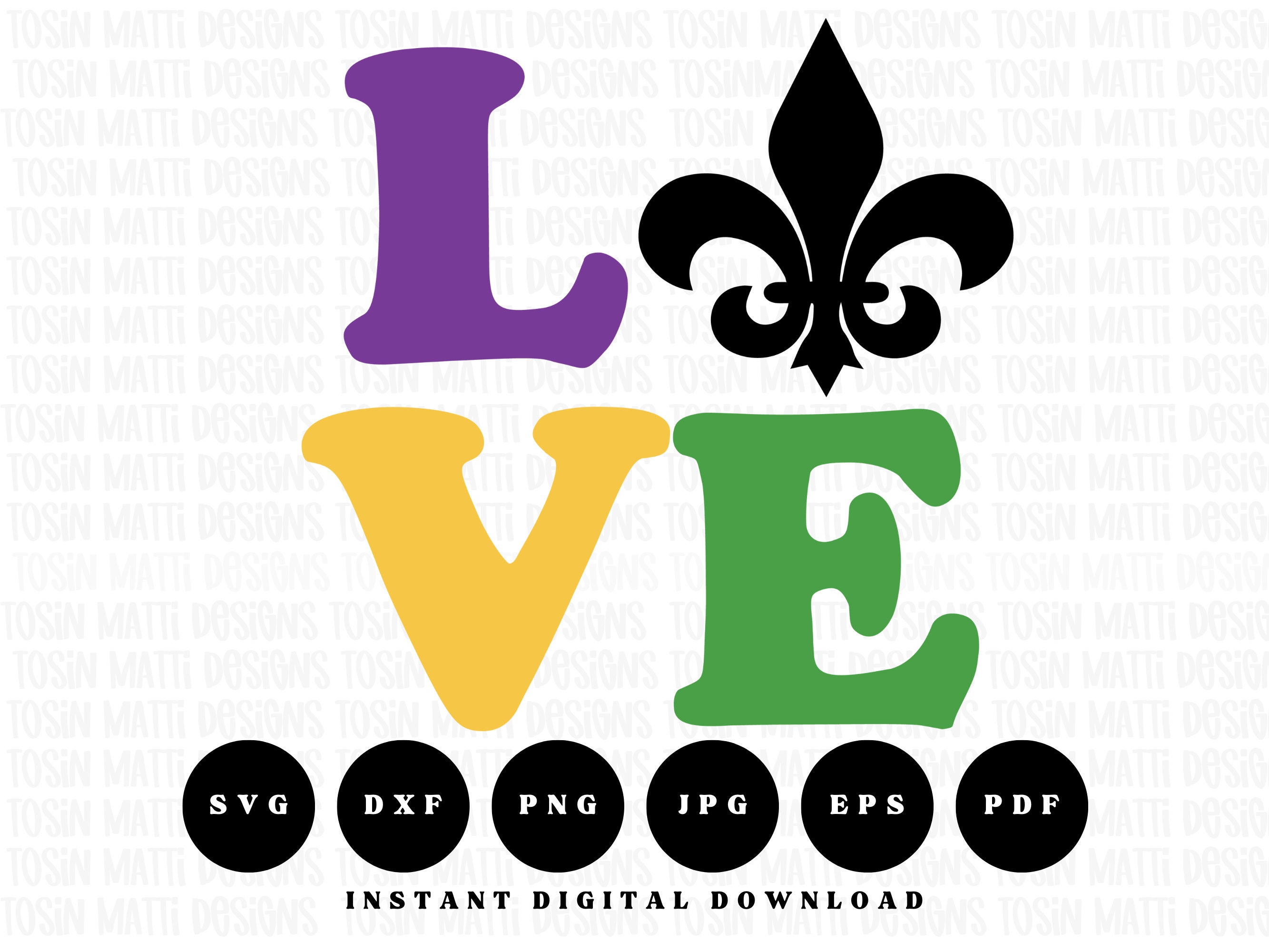 Love Mardi Gras Svg, Fat Tuesday Svg, Fleur De Lis, Louisiana Svg ...