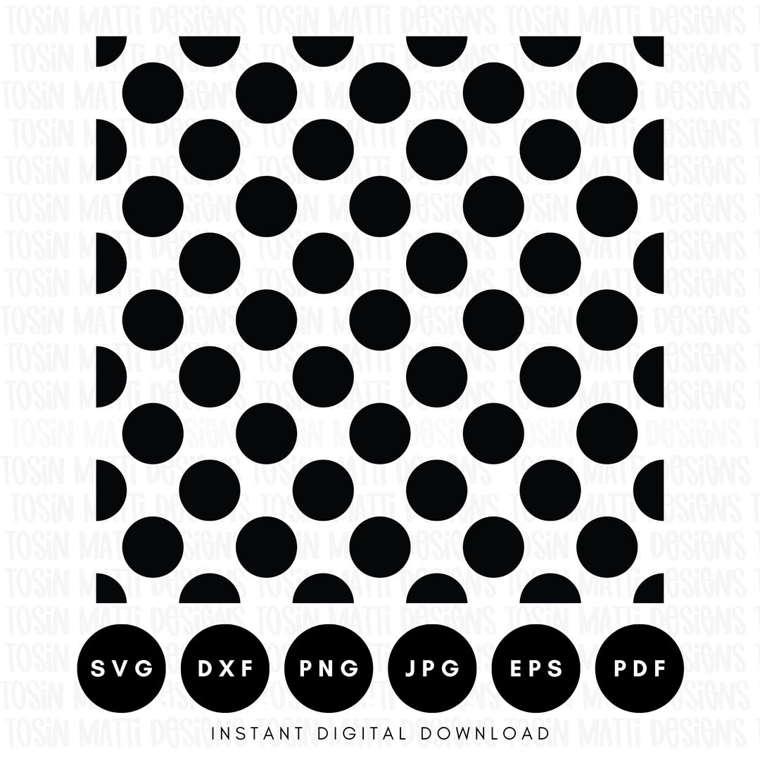 Seamless Polka Dots Pattern Svg, Dotted Pattern Svg, Polka Dots ...