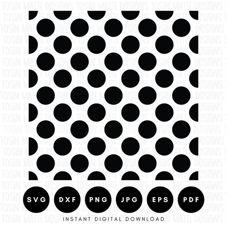 Seamless Polka Dots Pattern Svg, Dotted Pattern Svg, Polka Dots ...