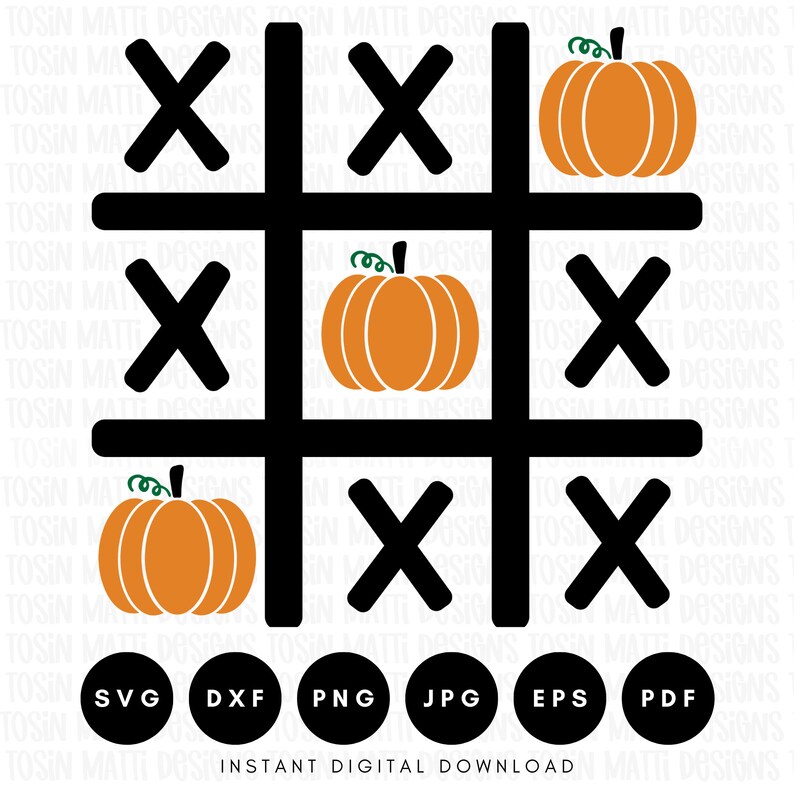 Fall Tic Tac Toe Svg, Fall Autumn Svg, Pumpkin Svg, Halloween Svg ...