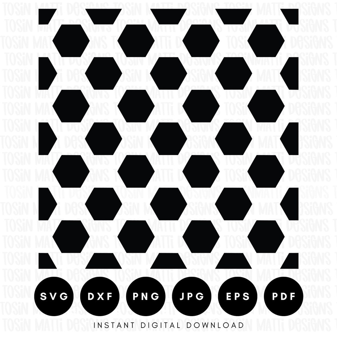 Honeycomb Hexagon Pattern Svg, Seamless Pattern Svg, Hexagon Cut File ...