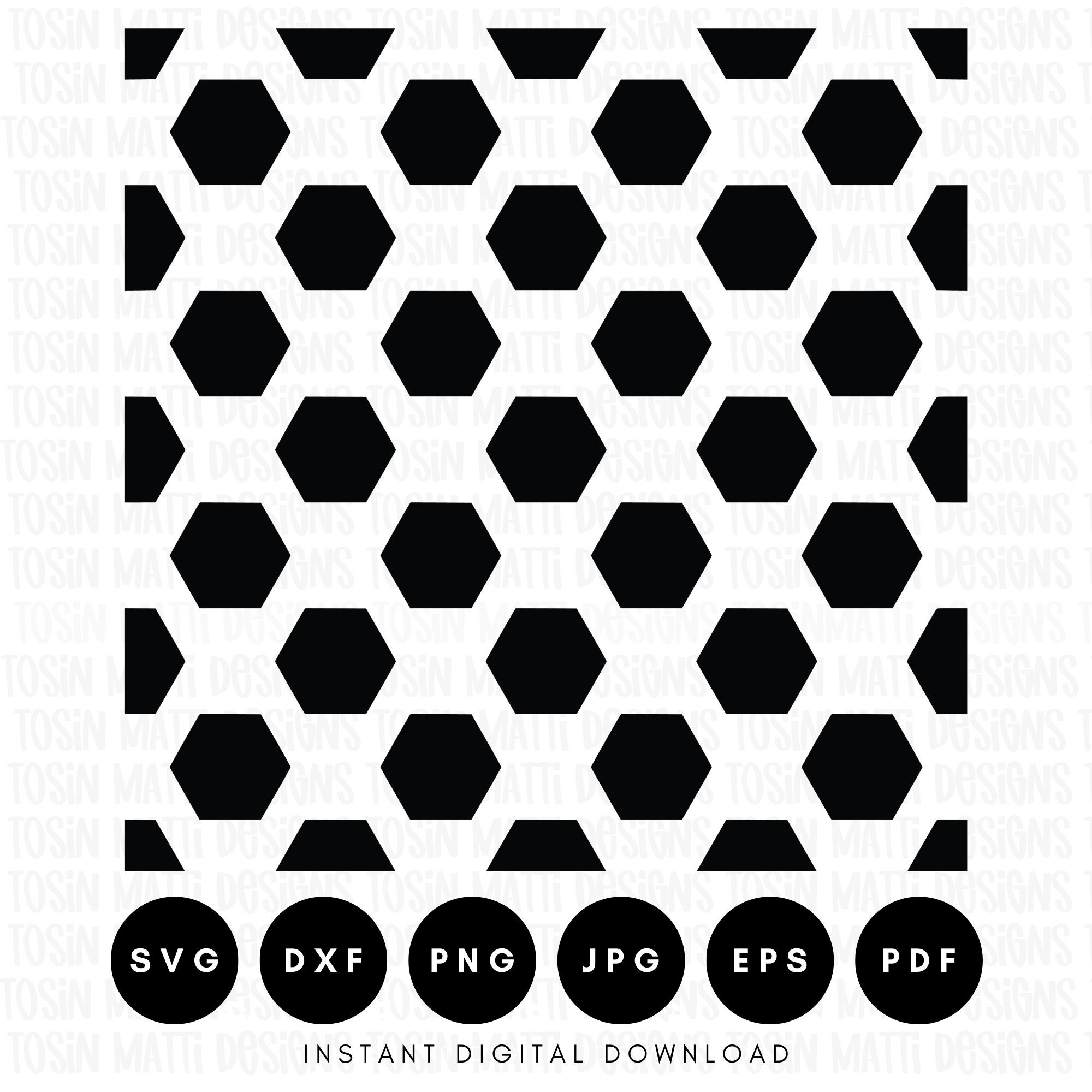 Honeycomb Hexagon Pattern Svg, Seamless Pattern Svg, Hexagon Cut File ...