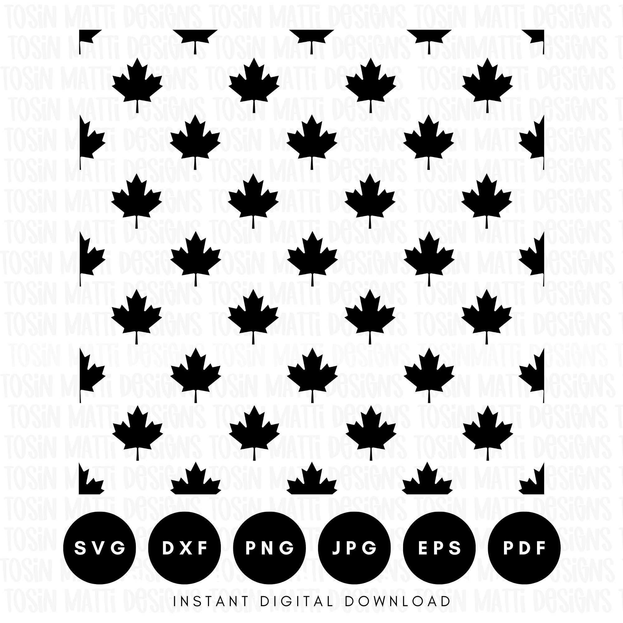 Maple Leaf Pattern Svg, Canadian Flag Svg, Seamless Background ...