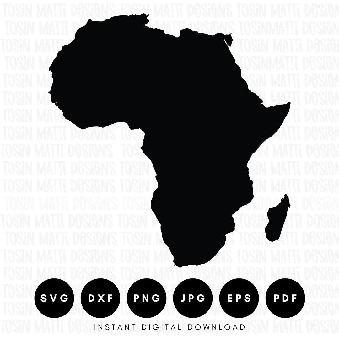 Africa Map Svg, Africa Shape Svg, African Continent Svg, Black History ...