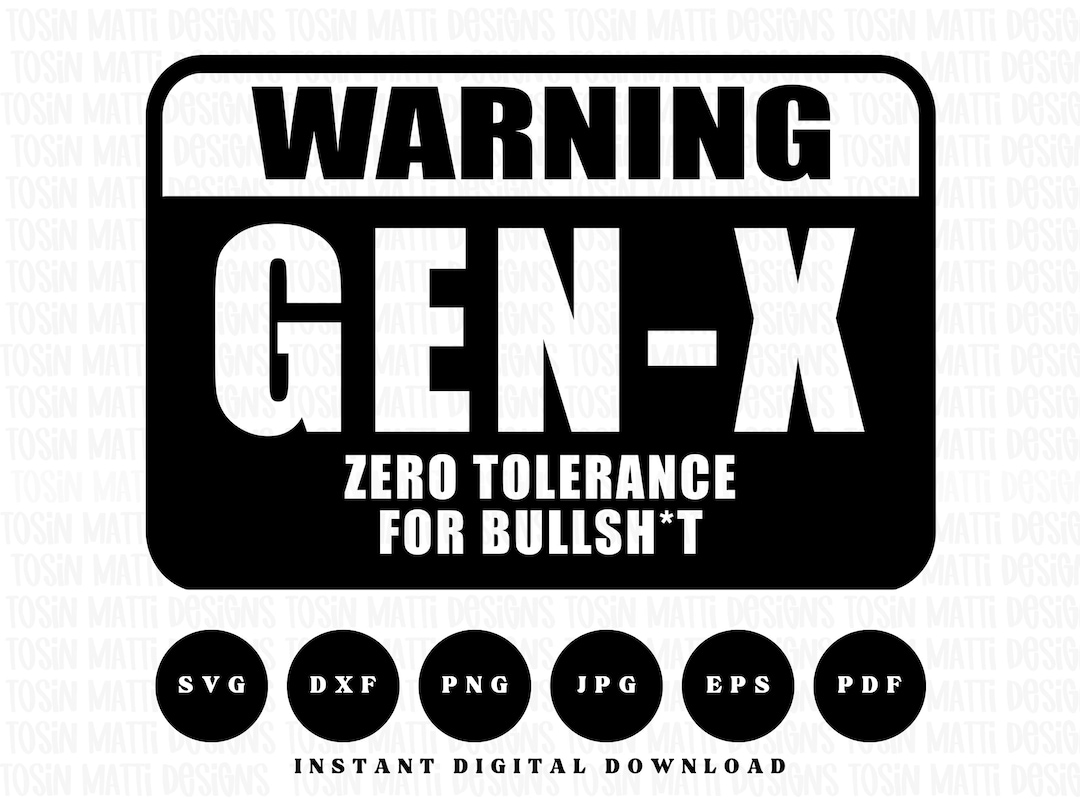 Warning Gen X SVG, Funny Generation X PNG, Retro 70s 80s Meme Tee ...