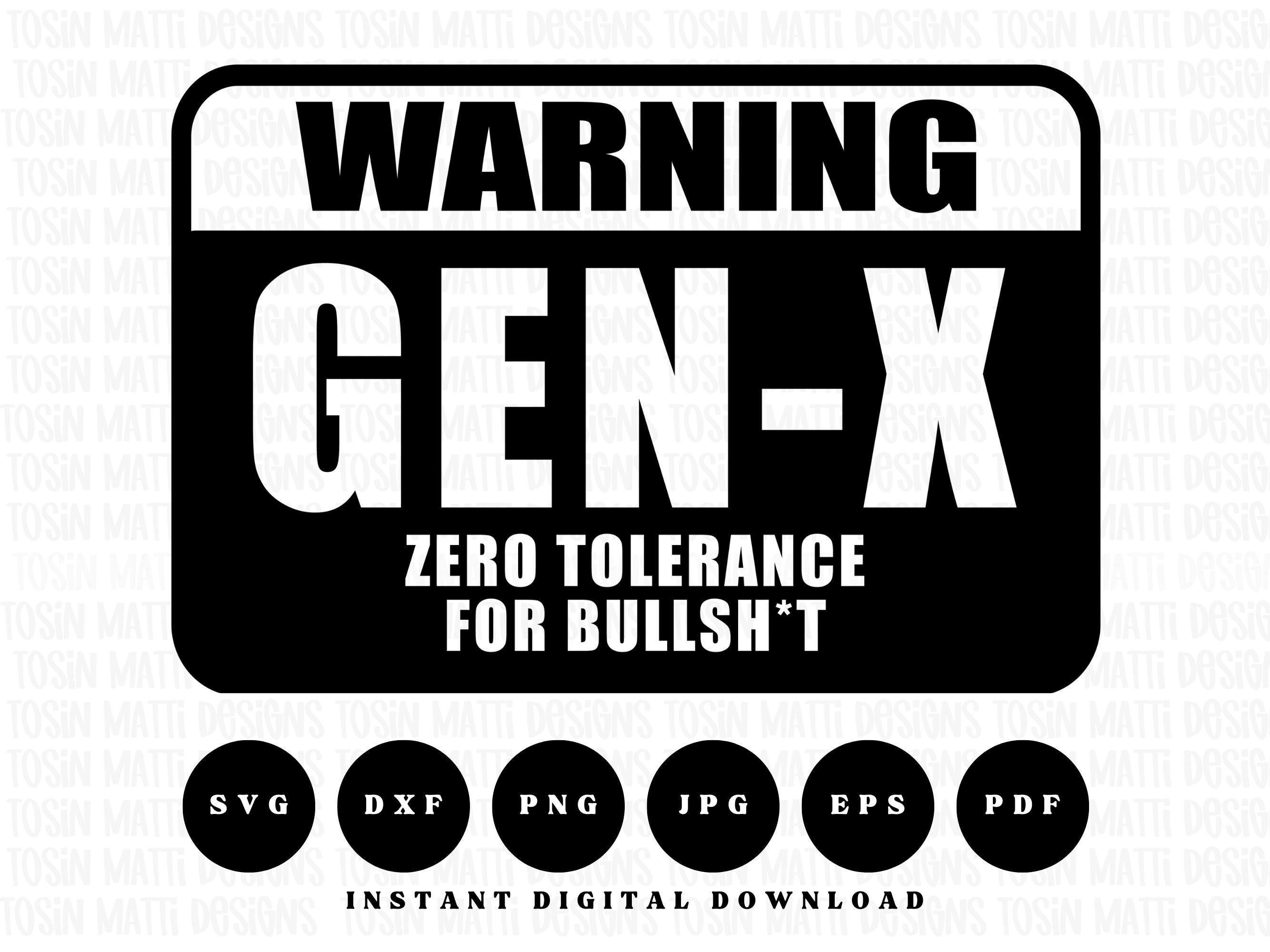 Warning Gen X SVG, Funny Generation X PNG, Retro 70s 80s Meme Tee ...