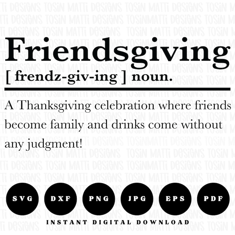 Friendsgiving Svg - Etsy