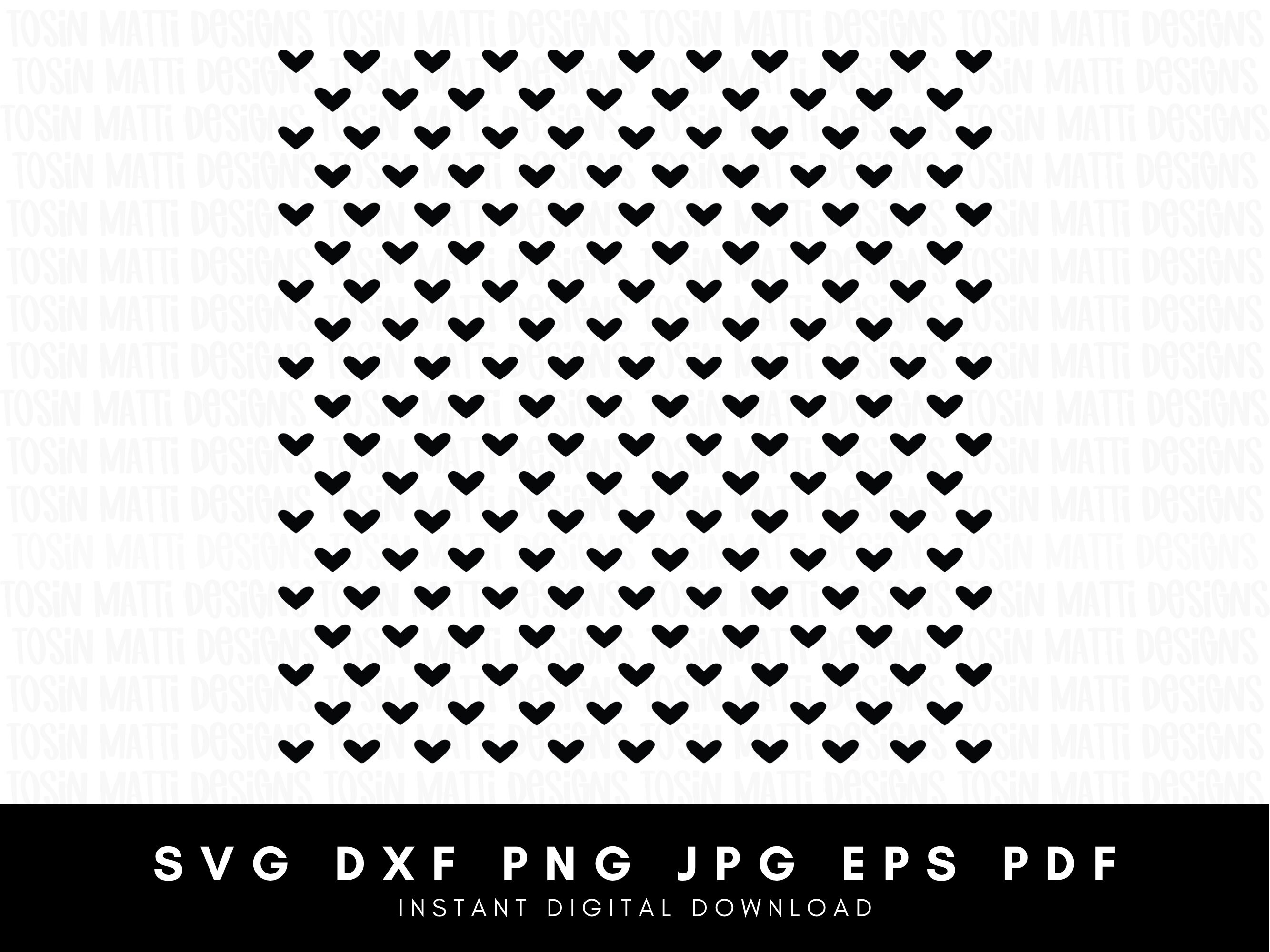 Heart Pattern Svg / Heart Cut Files / Heart Background Svg / - Etsy