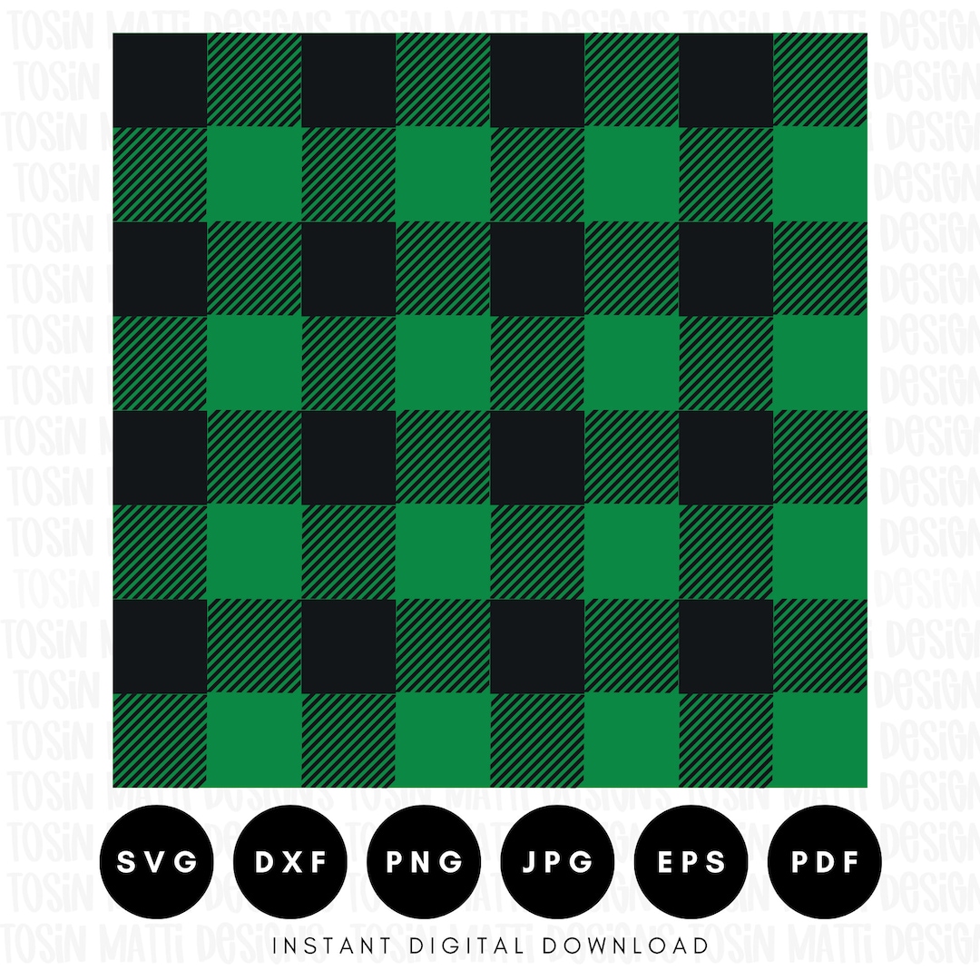 Green Buffalo Plaid Svg, Tartan Plaid Svg, Check Pattern Svg, Digital ...