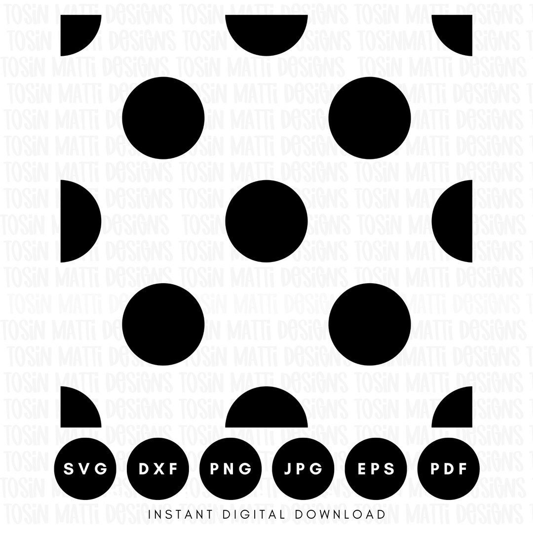 Polka Dots Pattern Svg / Geometric Background Svg / Seamless Pattern ...
