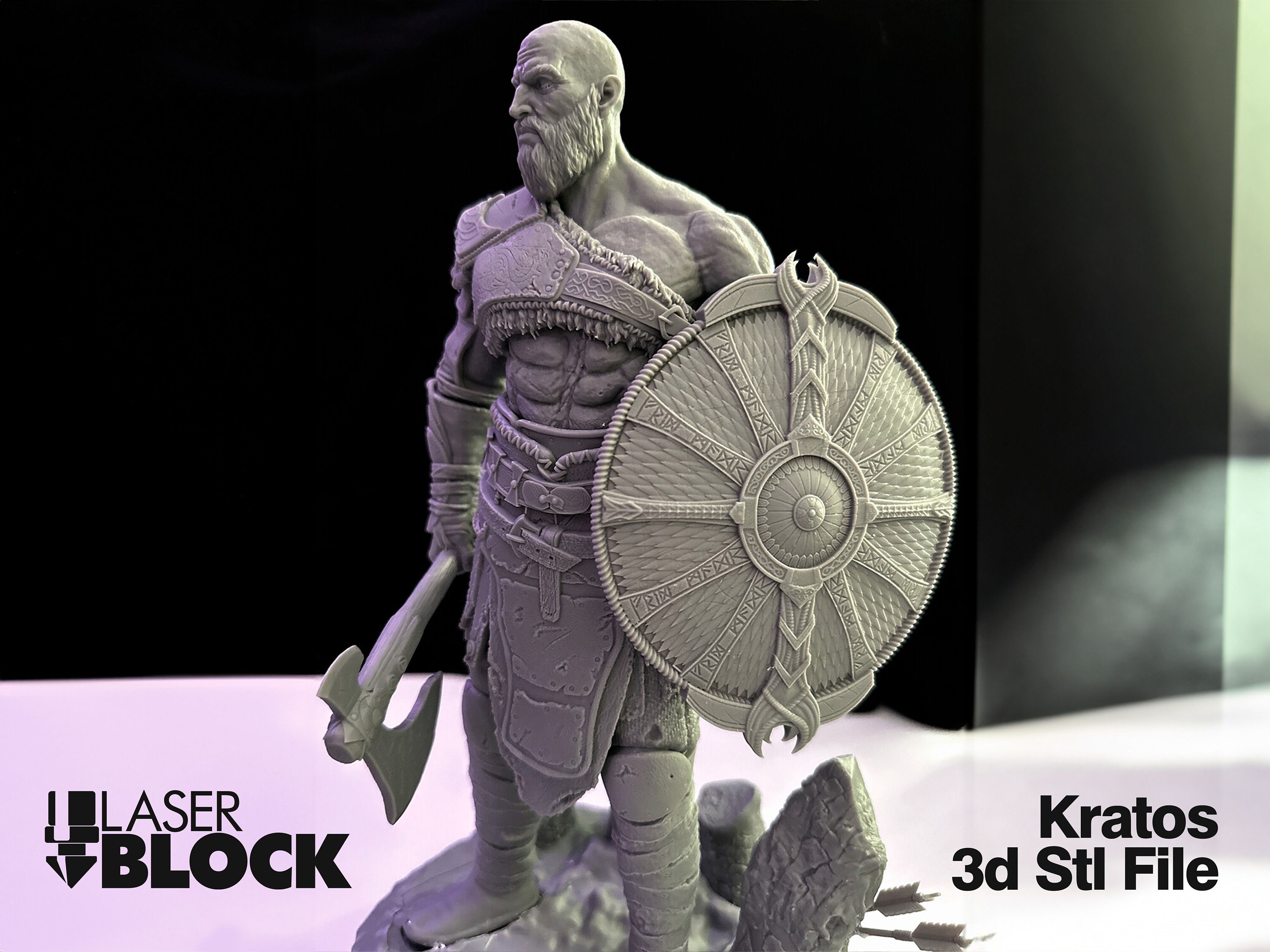 Kratos God of War Ragnarok 3D STL Print File, Kratos Gow Ragnarok High ...