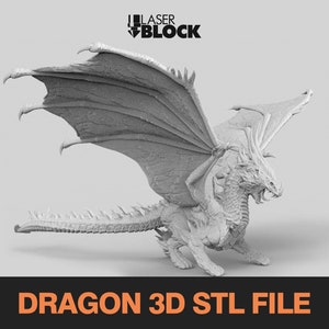 Dragon 3D STL Print File, 3D Stl File Dragon High Quality 3D Digital ...
