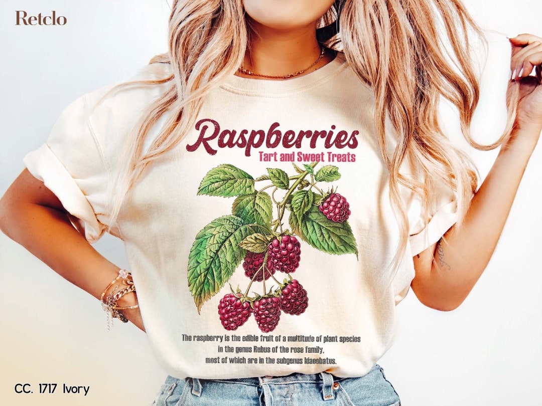 Raspberries Aesthetic Fruit Shirt, Comfort Colors Tshirt, Vintage ...