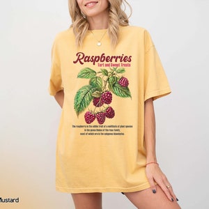 Raspberries Aesthetic Fruit Shirt, Comfort Colors Tshirt, Vintage ...