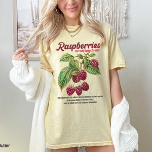 Raspberries Aesthetic Fruit Shirt, Comfort Colors Tshirt, Vintage ...