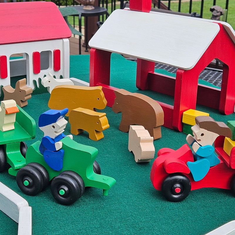 Wooden Farm Toys - Etsy