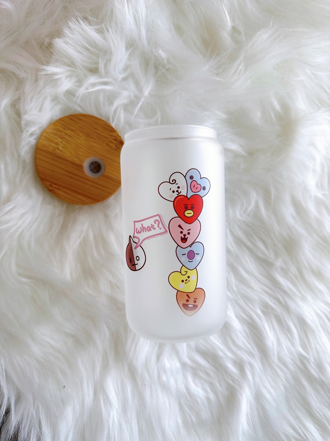 BT21 Hearts Cup, BTS Cup, BTS Tumbler,bts Merch,suga,jungkook,jin,jimin ...